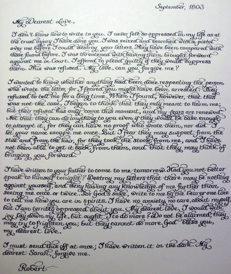 From the Ash Tree Meadow...: Historical Love Letter in Calligraphy