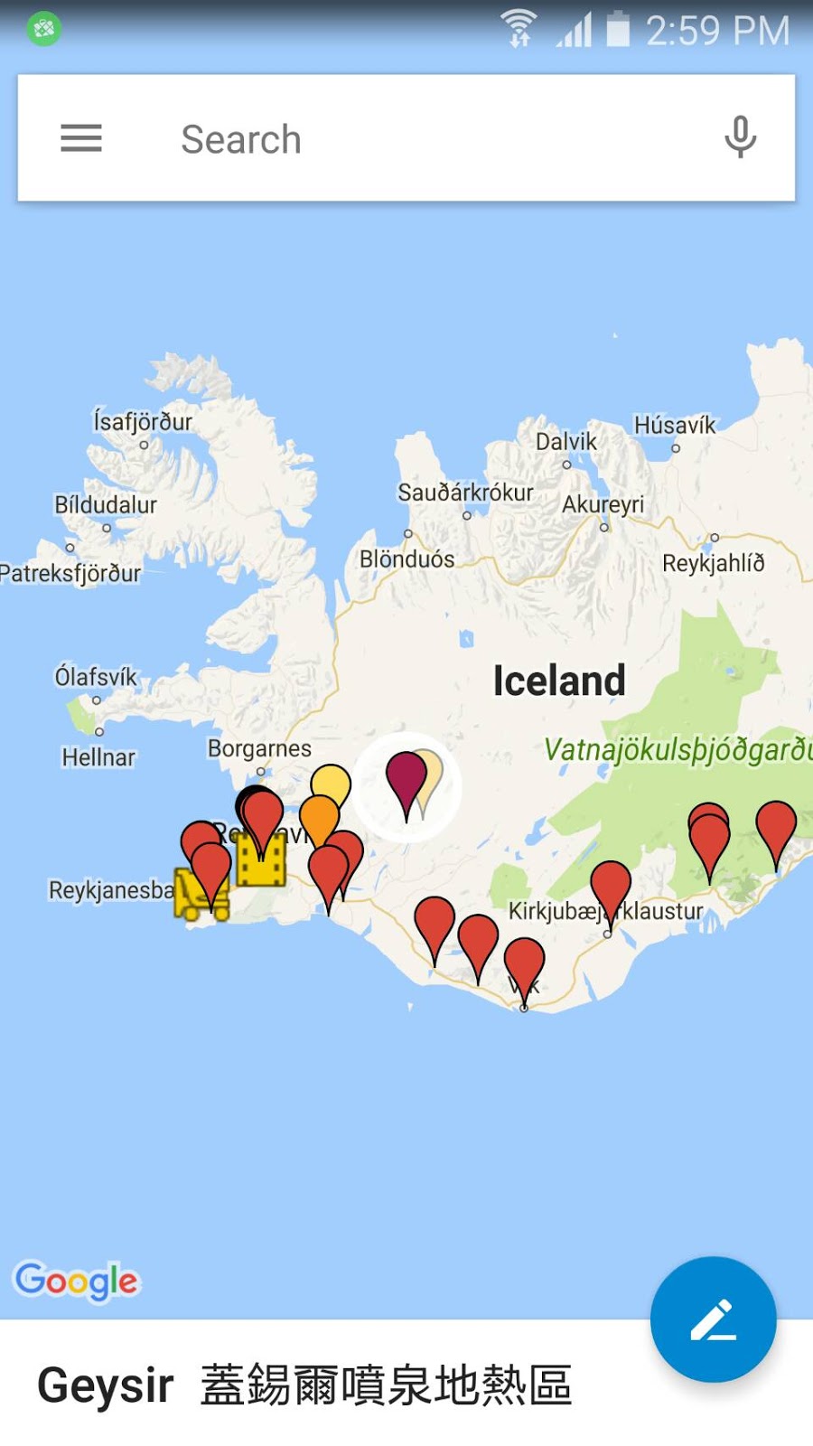 FLY ANGEL: 冰島地圖分享 Iceland google map share