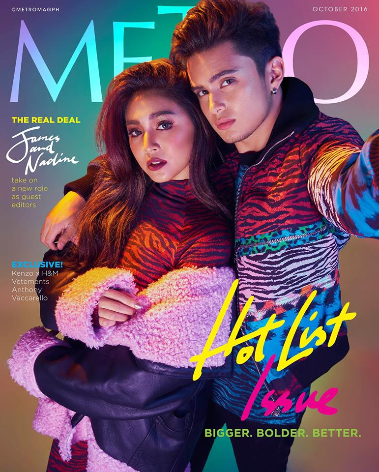 Nadine Lustre and James Reid Metro October 2016 Issue | OMG Signature
