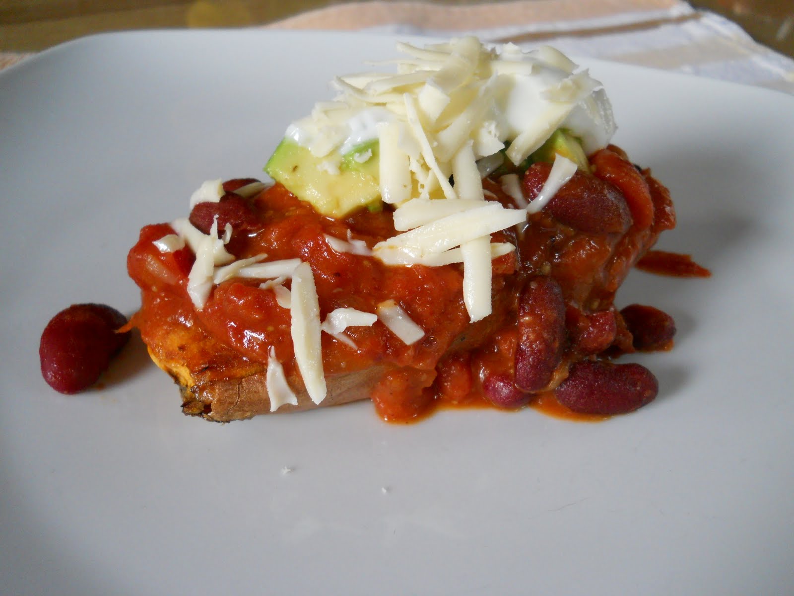 Eat cook and love: Chili de fèves rouges sur pommes de terre sucrées