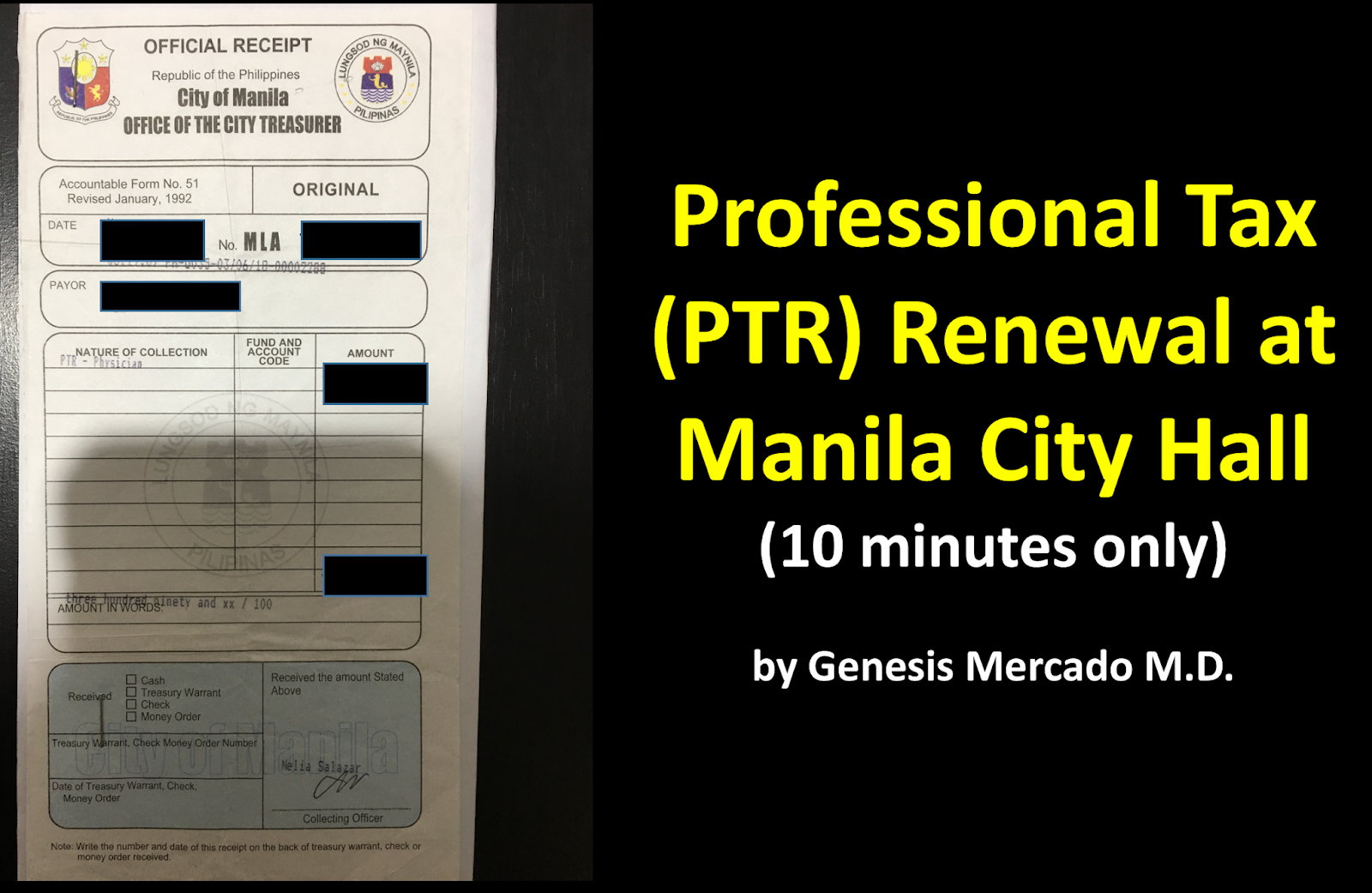 Professional Tax (PTR) Renewal at Manila City Hall (10 minutes only ...