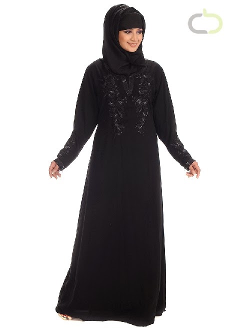 Readymade Abaya Collection 2013-14 | Islamic Abaya Designs | Long Black ...