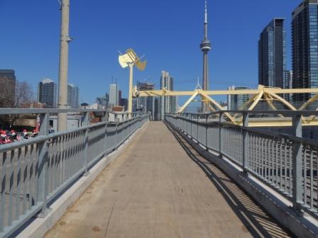 Teena in Toronto: Puente De Luz pedestrian bridge, Toronto, ON