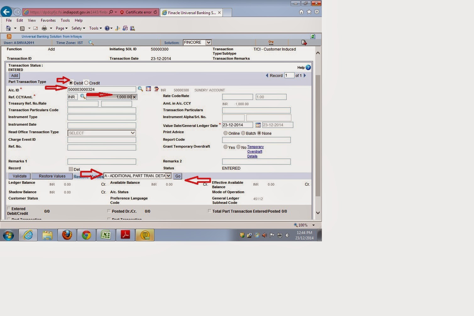 Office accounts in DOP Finacle - POFINACLEGUIDE