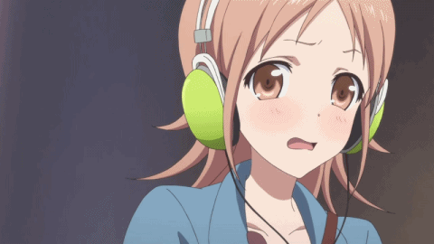 Anime Girl Listening To Music Gif