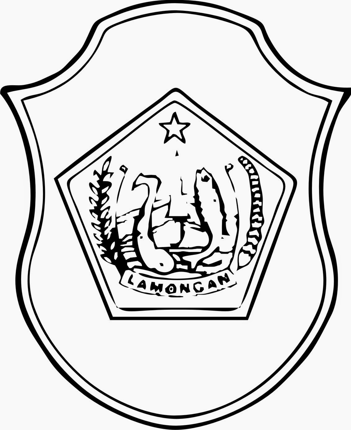SAMPURNO MAKALAH: logo kab lamongan hitam putih