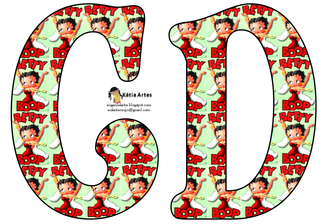 Alfabeto retro de Betty Boop. - Oh my Alfabetos!