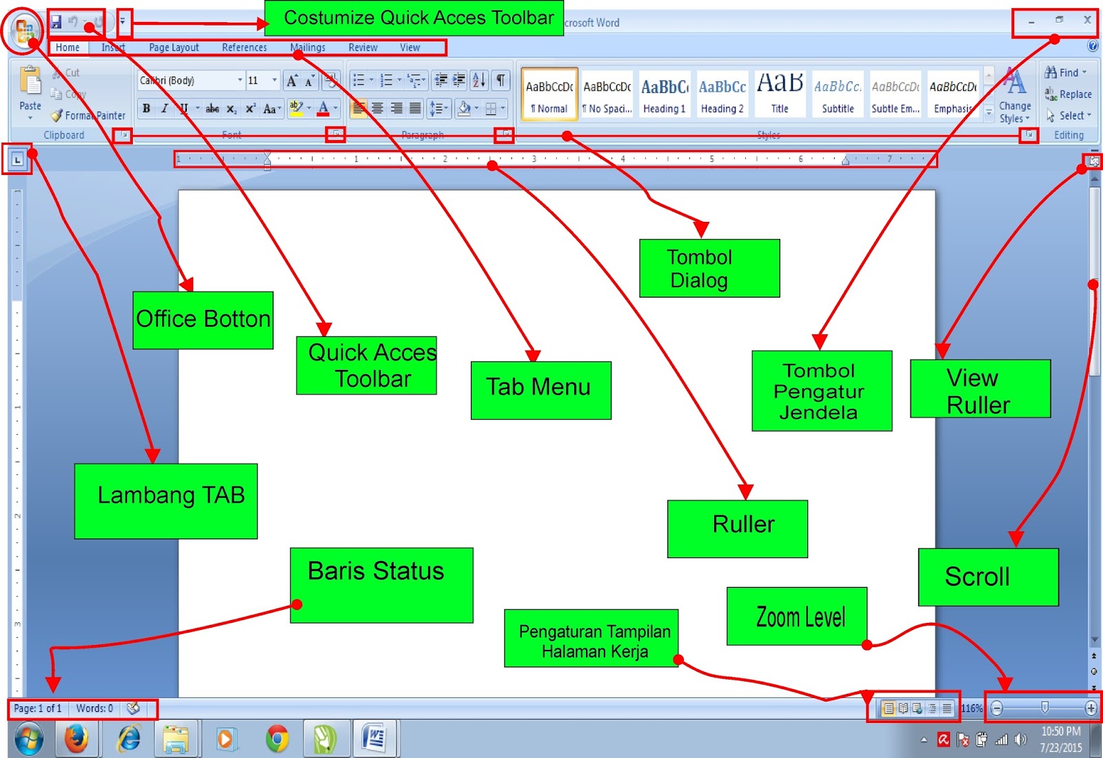 Belajar Microsoft Word 2007 - KELAS ONLINE SMK