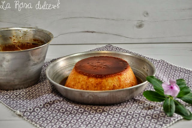 Flan con nata y vainilla sin lactosa - La Rosa dulce