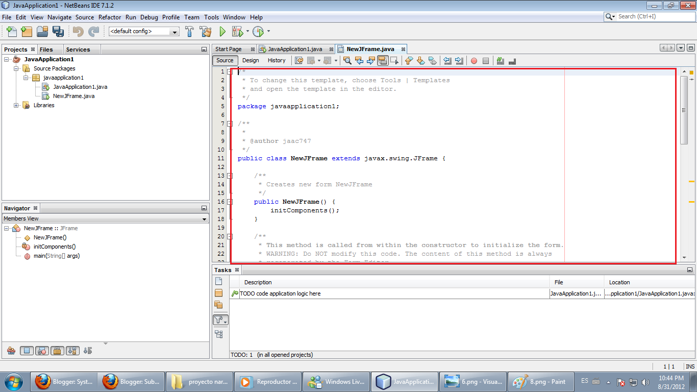 Ing Ciencias y Systemas : Nuevo proyecto en netbeans y ventana GUI