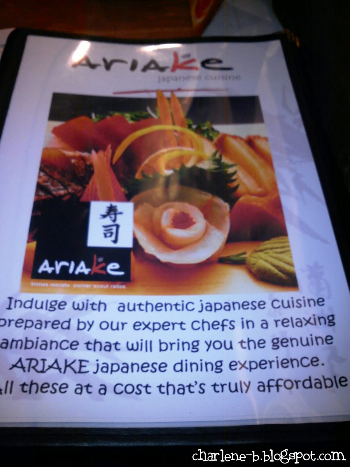 Uncharted Plans: Ariake Japanese Cuisine - Tomas Morato, QC
