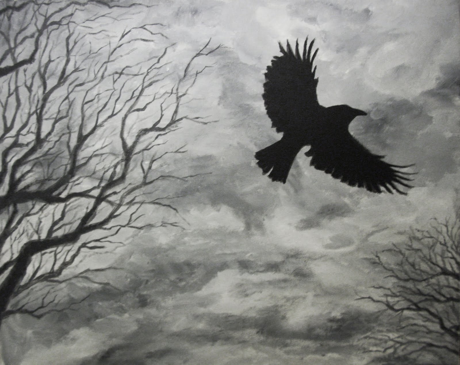 Beka Lisa Art: Storm Crow Painting