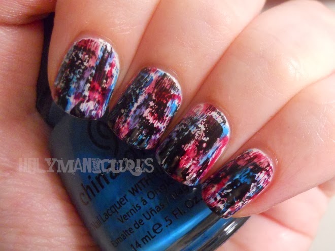 Holy Manicures: Streaky Distressed Nails.