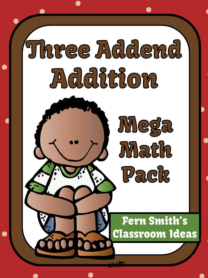 Just Published ~ Three Addend Addition Mega Math Pack - Printables and ...
