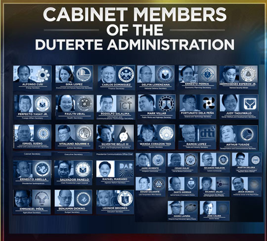 Press Entertainment Portal: The Duterte Cabinet: All the President's men