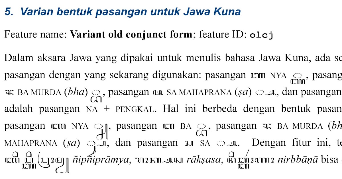 Il Faut Des Gens Beaux: Aksara Jawa Unicode 7