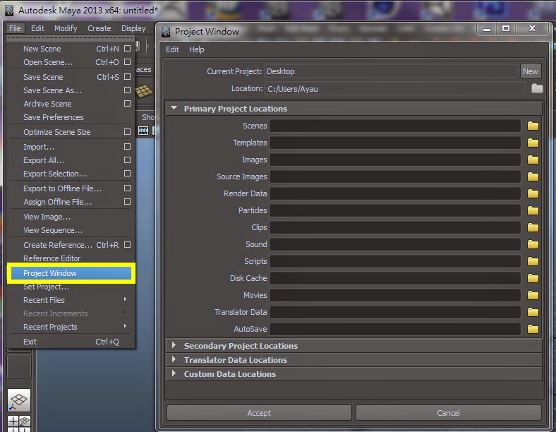 Maya Project Setting : Maya專案的設定與使用觀念