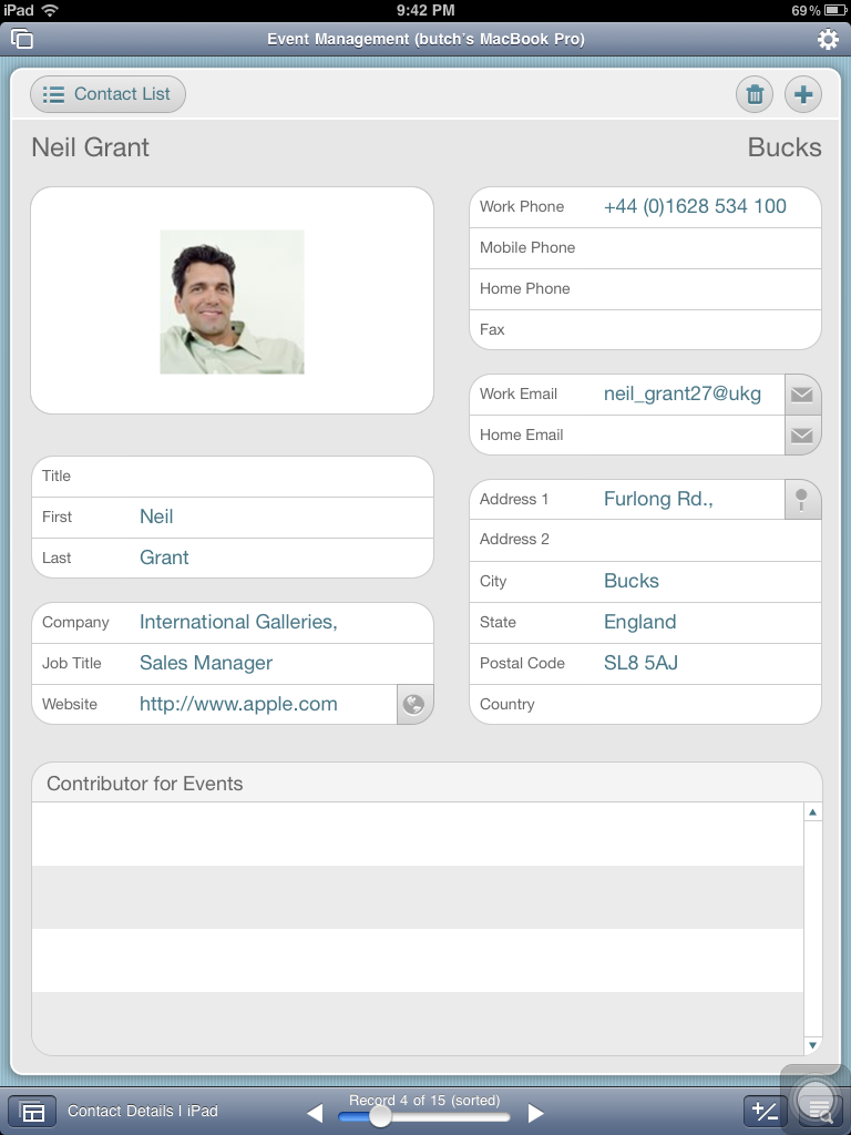 The Mac Office: Event Management: FileMaker Pro 12 Starter Solution