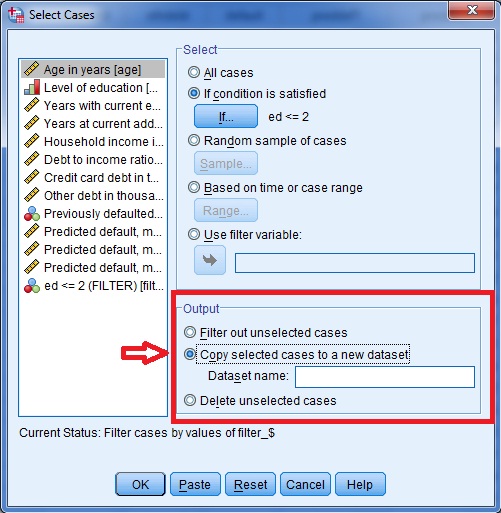 cara menggunakan select cases SPSS