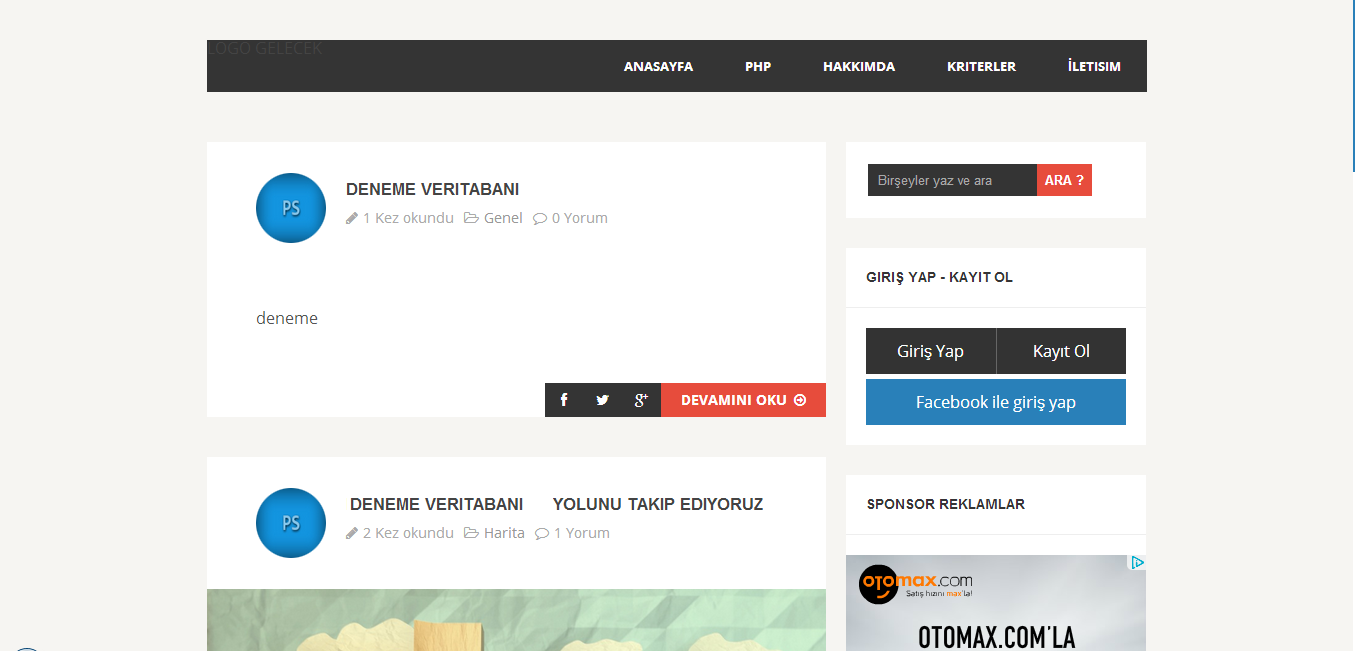 Script Uzmani Türkiyenin Script Arşivi Php Blog Scripti Full Responsive
