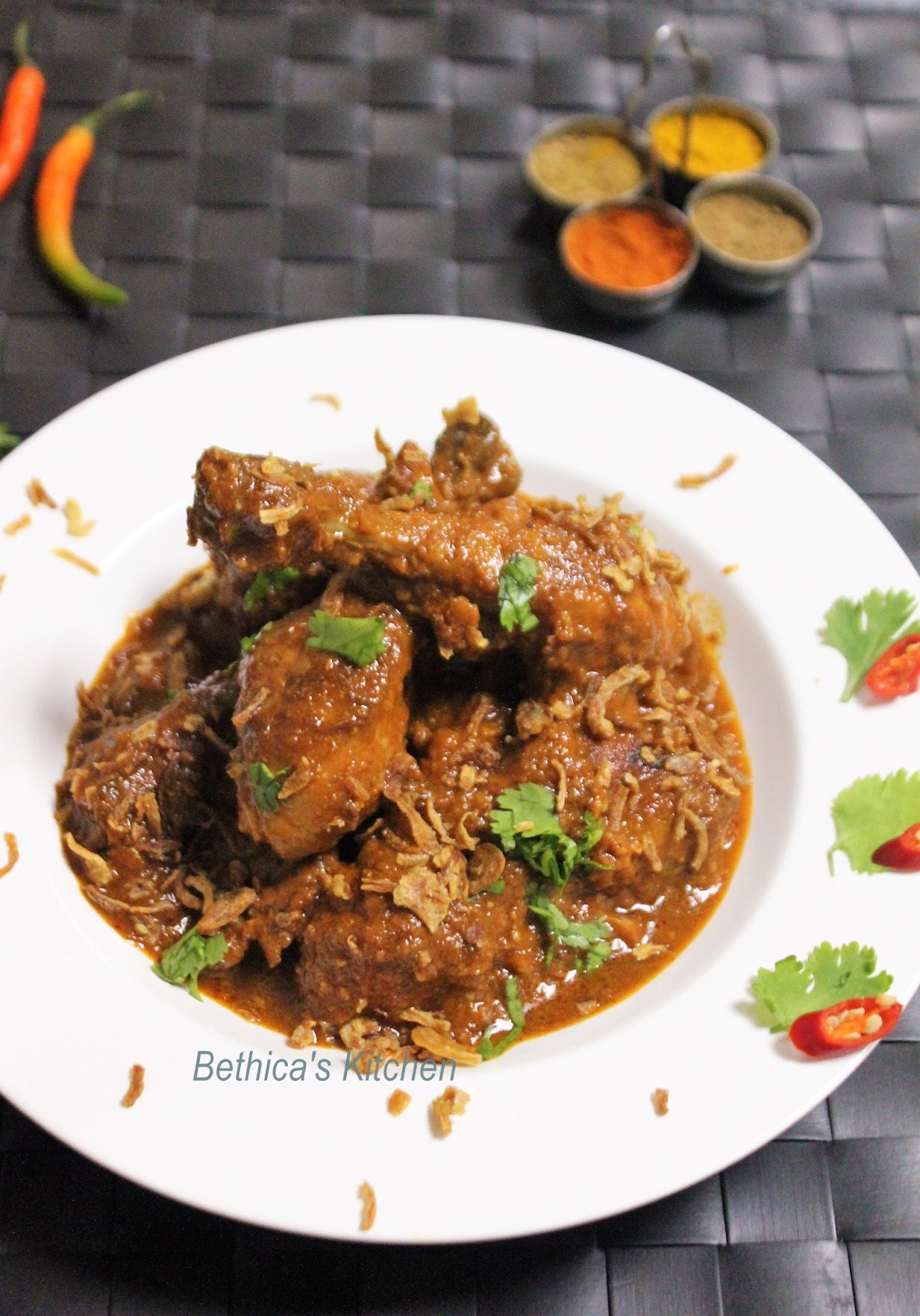 Bethica's Kitchen Flavours: Chicken Kosha (Bengali Style Chicken Curry)