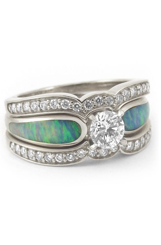 Beautiful Australian Crystal Opal Engagement Ring - Creative Ideas