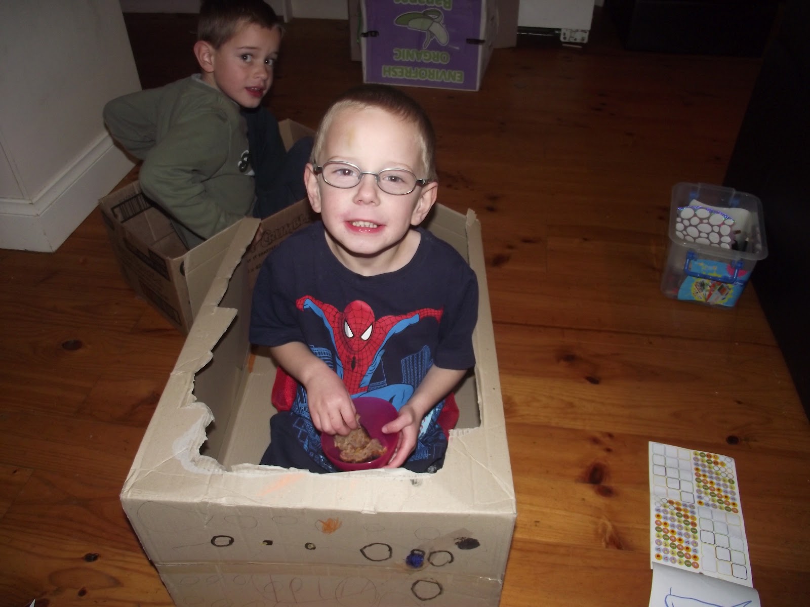Fun With Boxes On A Rainy Day