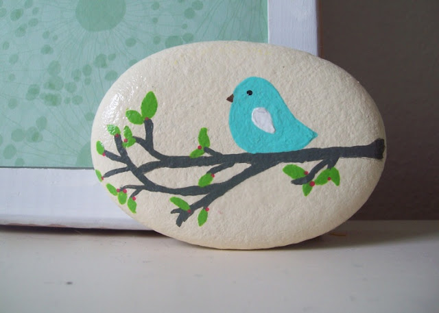 painting stones birds ~ Art Craft Gift Ideas