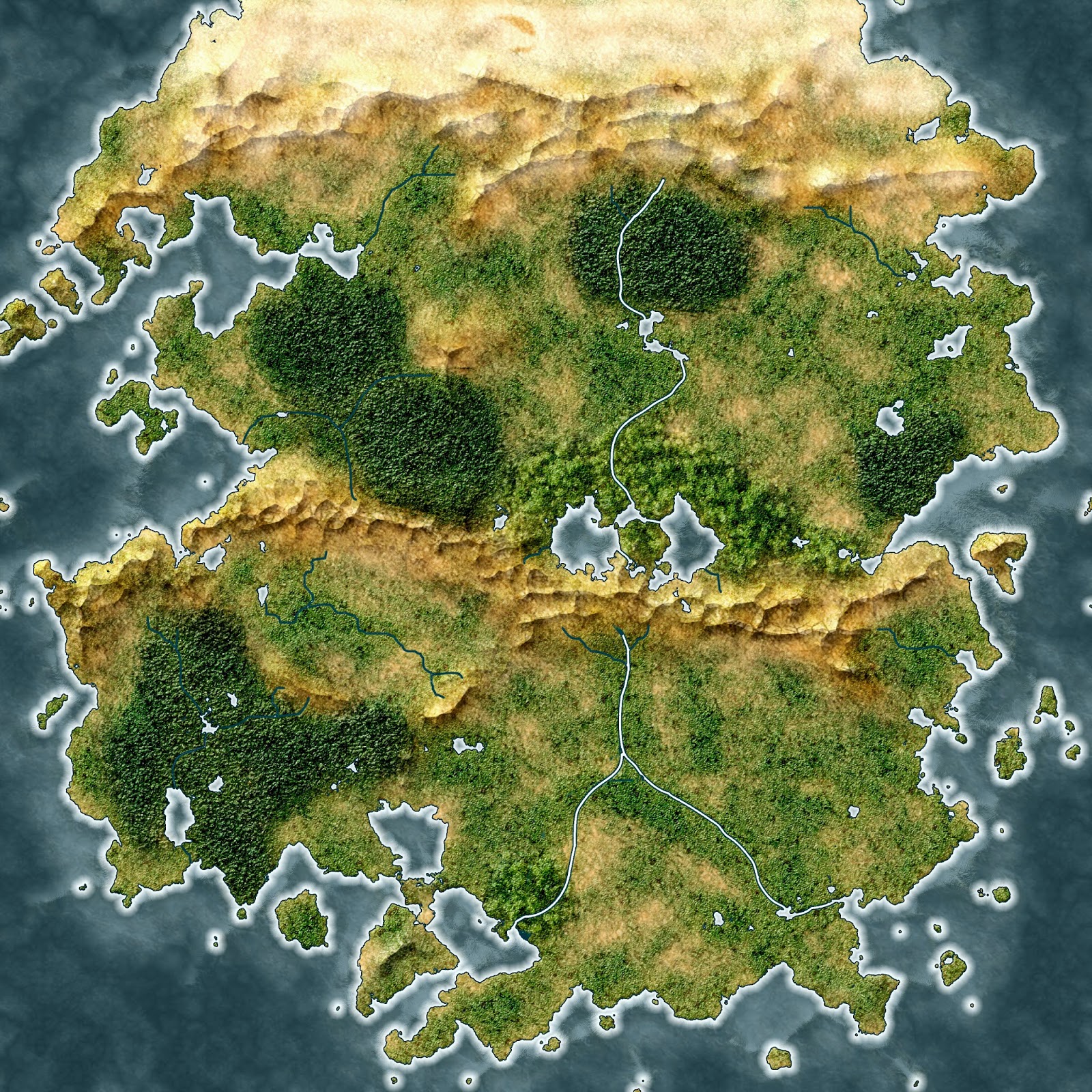 Beyond There Be Dragons: Blank Continent Map!