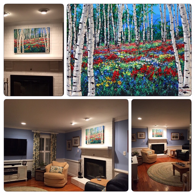 Aspen Paintings by Contemporary Aspen Artist Jennifer Vranes, Birch ...