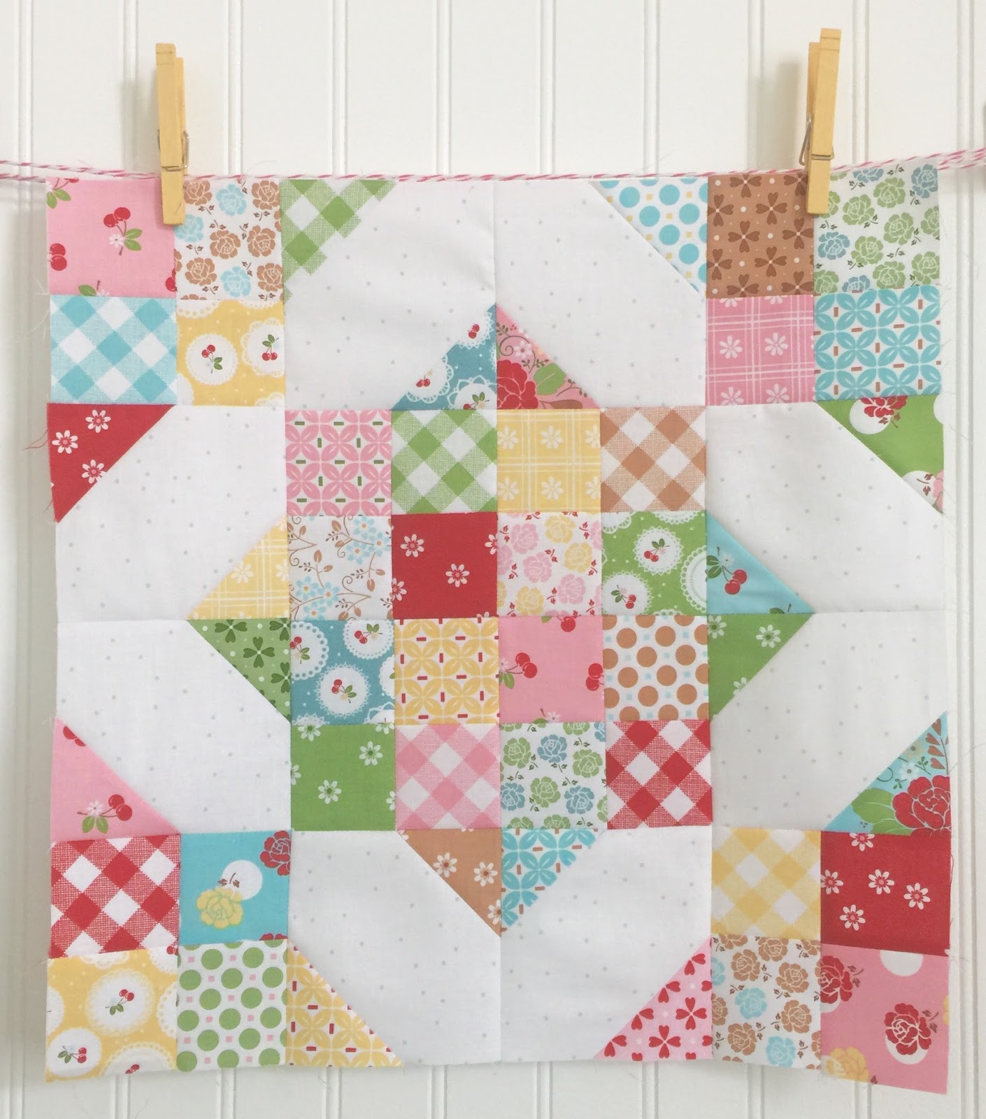 Bee In My Bonnet: Sew Cherry 2 - Scrappy Crossroads Block Tutorial!!