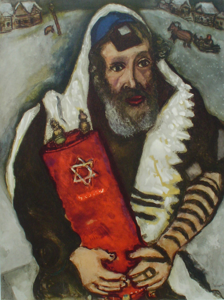 Marc Chagall Rabbi with Torah 1965