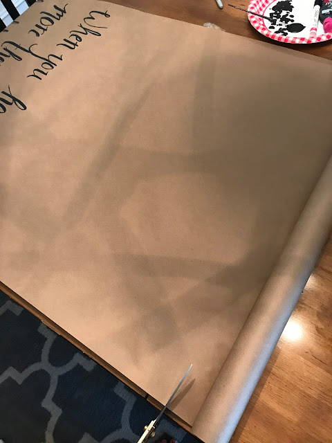 DIY Butcher Paper Sign | R&R at home