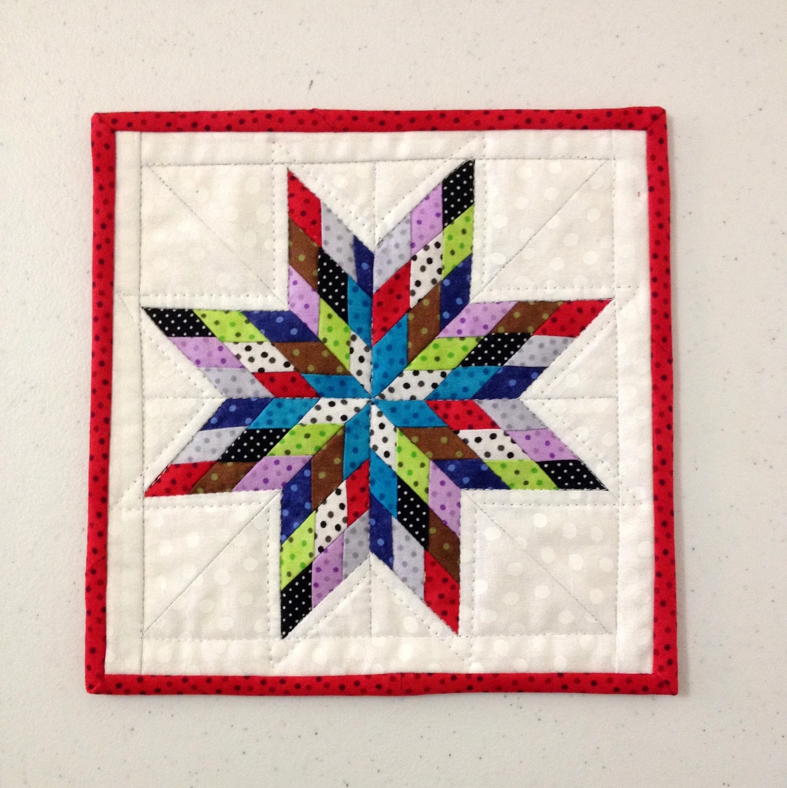Blue Jacaranda by Linda Robertus: Lone Star Mini Quilt