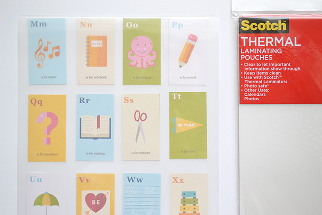 Aly Dosdall: DIY laminated flash cards with the minc!