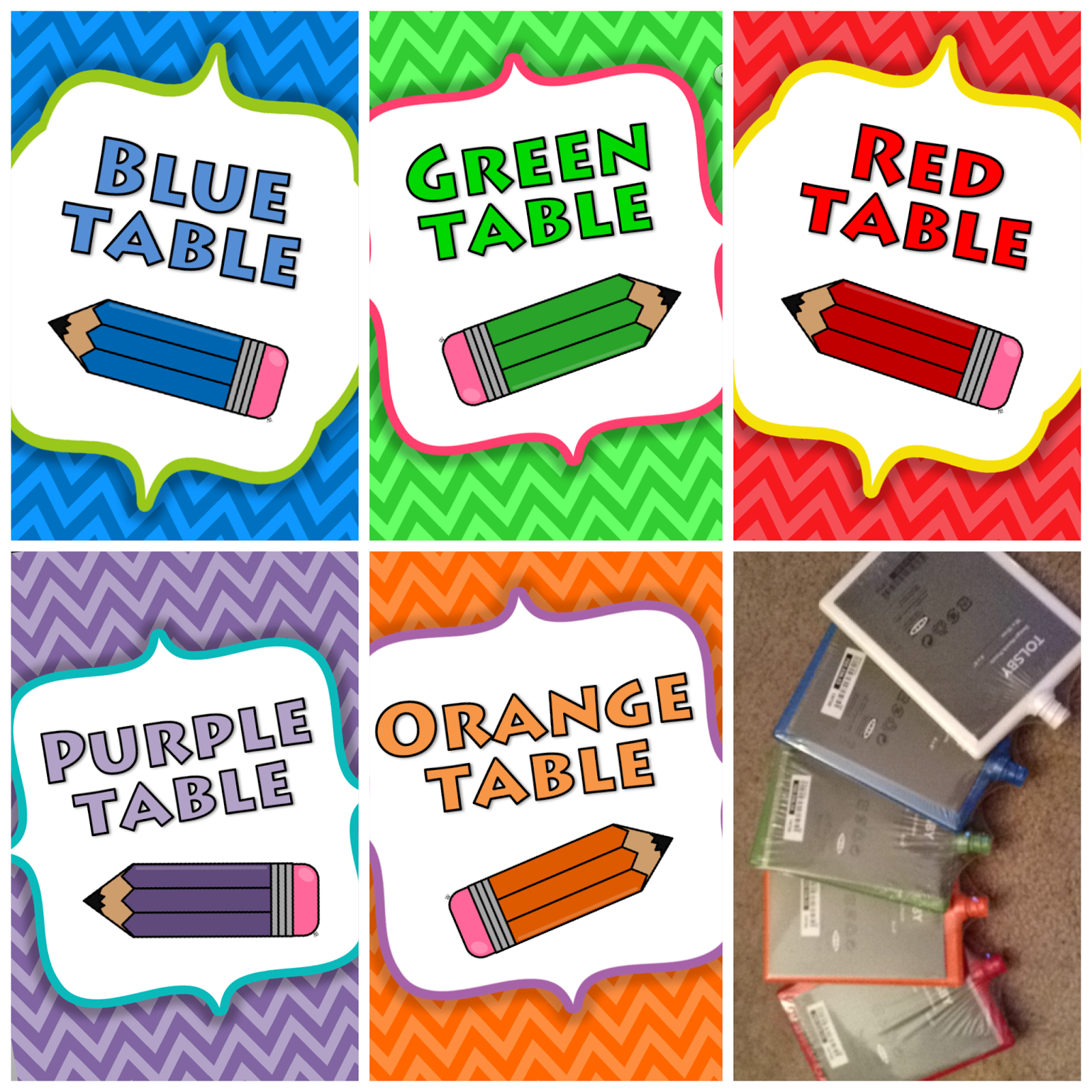 Just a Pinch of Salter: Chevron Table Signs