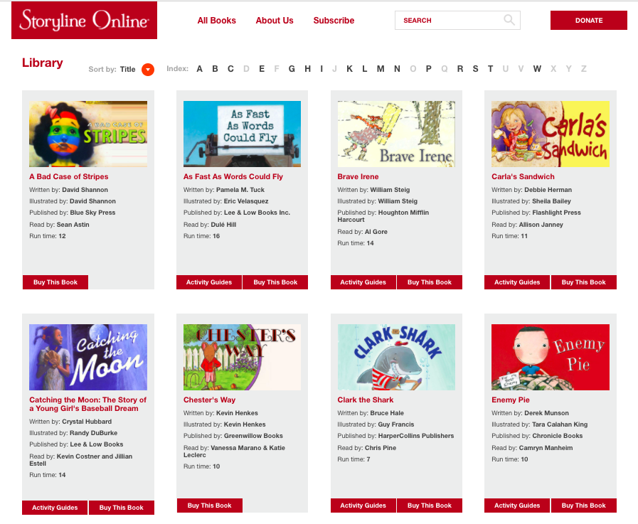 The Library Voice: Storyline Online Brings Celebrated Actors To Read ...