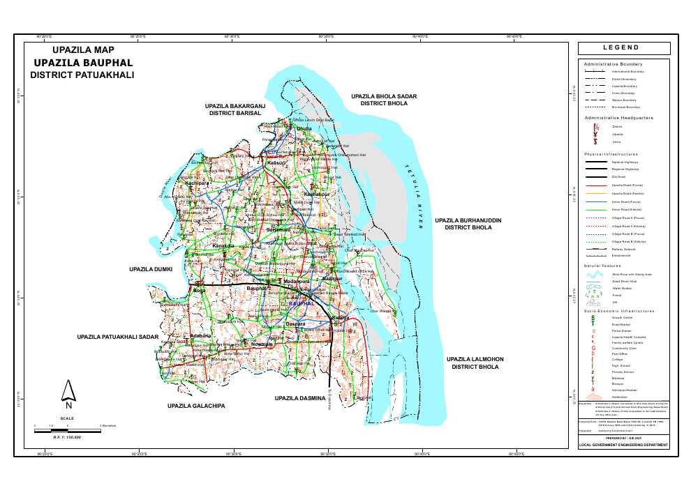 Mouza & Land Use Maps of Bauphal Upazila, Patuakhali, Bangladesh ...