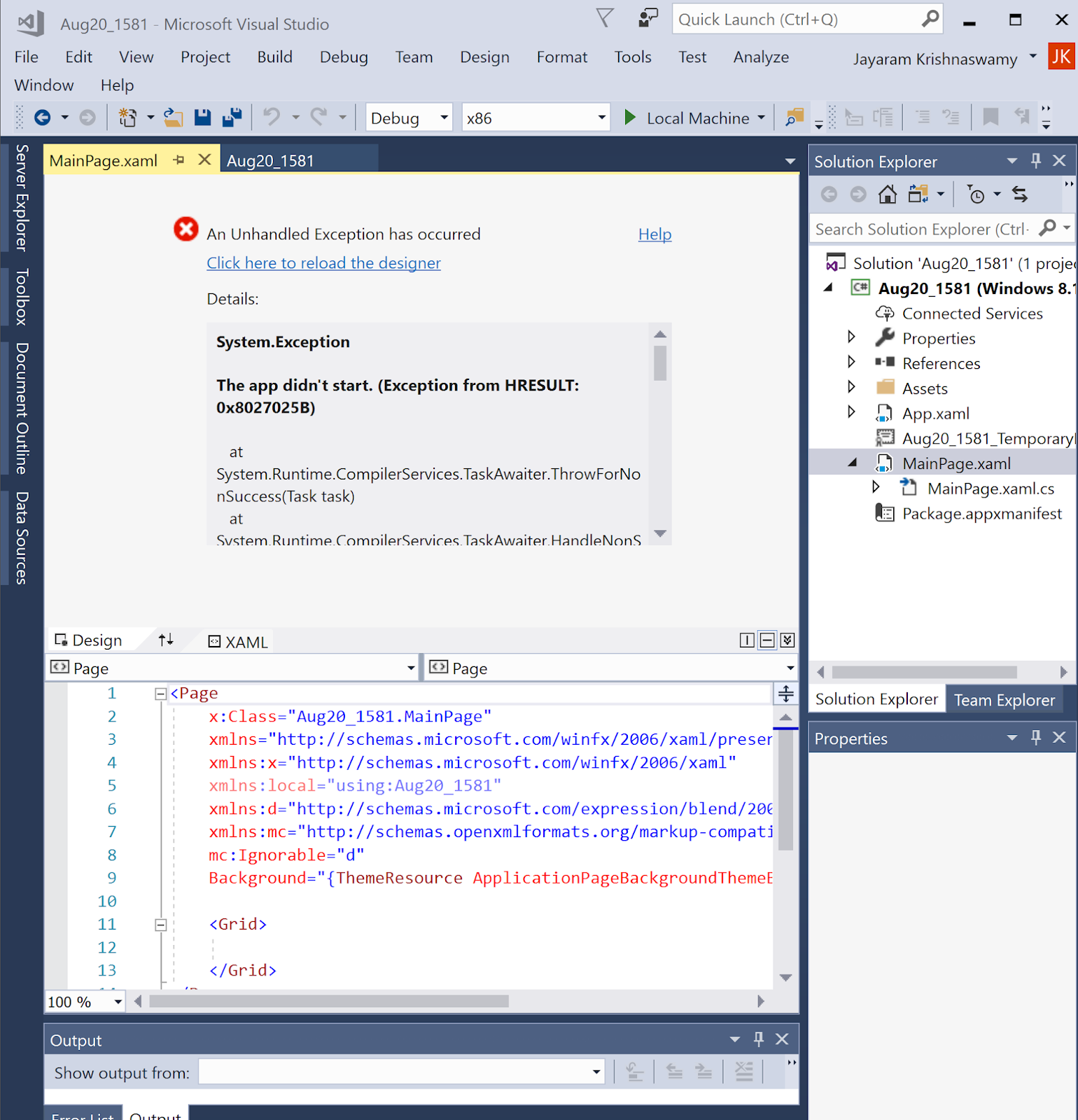 Hodentekhelp How Did You Fix The Unhandled Exception The App Didn T Start 0x8027025b