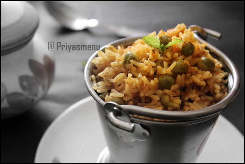 Priya's Menu - Yum Yum Yummy food for Food lovers : Tomato & Peas Rice ...