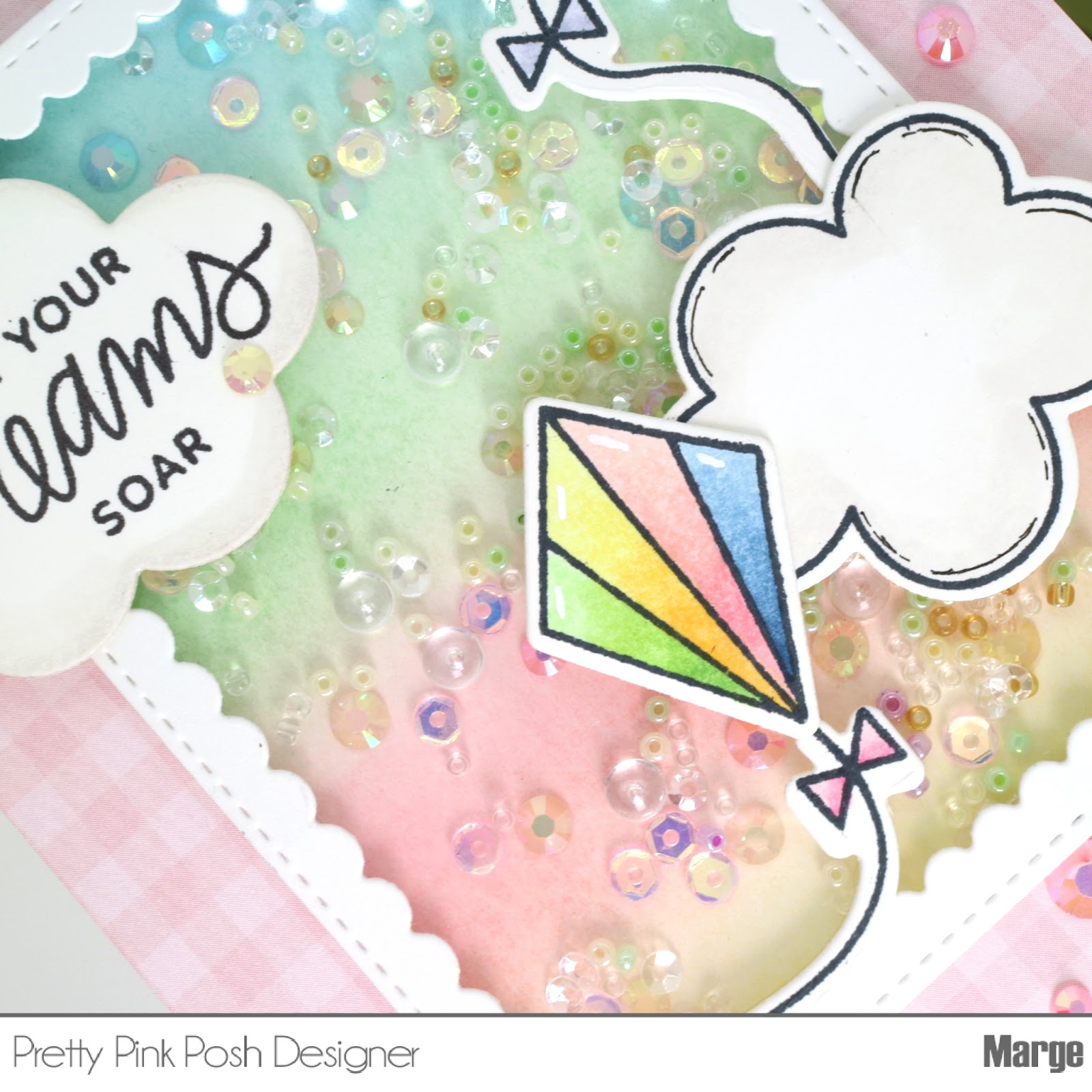 Marge Crafts: [Pretty Pink Posh] Kites flying over spring breeze