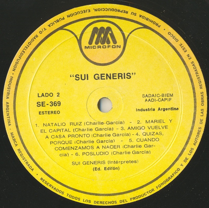 Los discos de Miguel: 0034 - Sui Generis - Vida (1972)