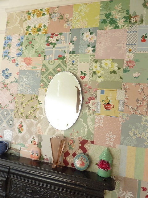 Beehive Art Salon: DIY with Vintage Wallpaper