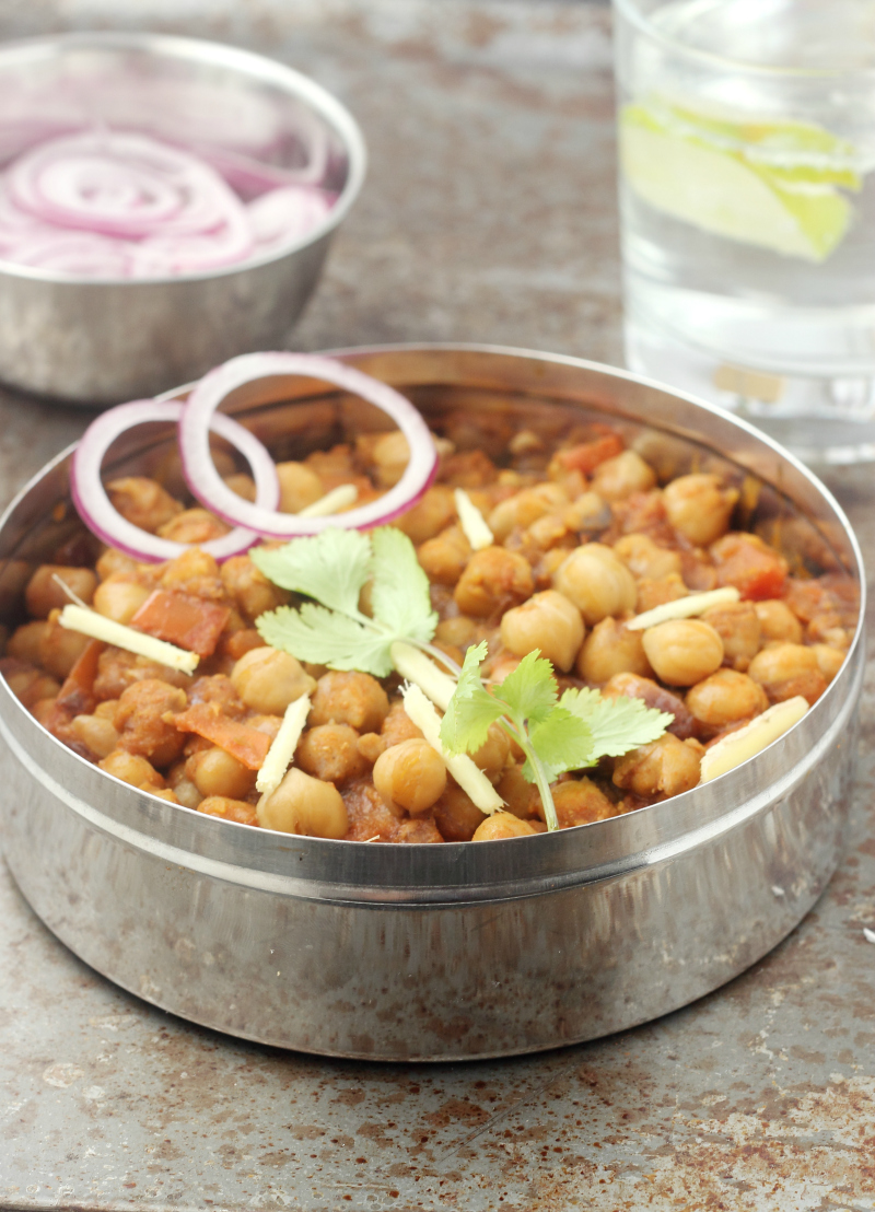 Merry Tummy: Kadai Chole: Street Food Style: Dry Version