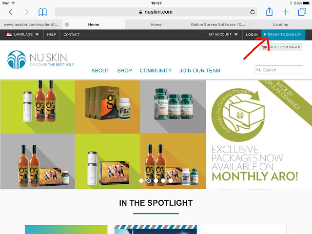 Nu Skin Web Account Set Up: How To Create A Nu Skin Web Account For ...