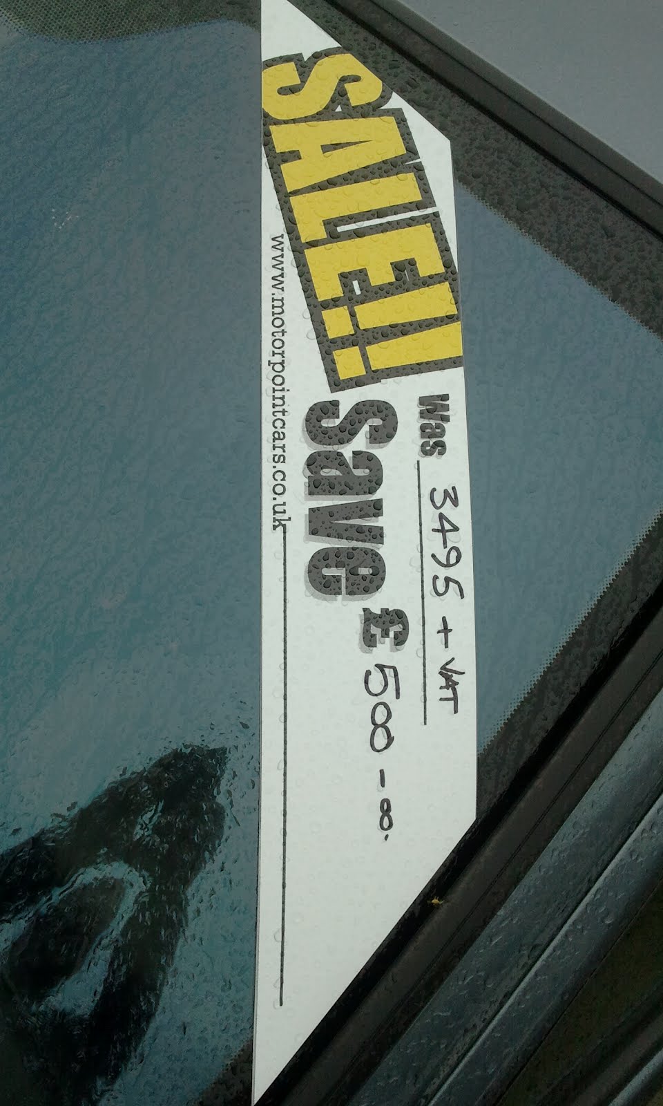 The Green I Signs Blog: self adhesive garage fourcourt car screen ...