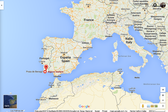 Benagil Sea Cave at Portugal.