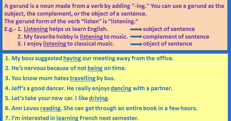 English With Life: Gerunds