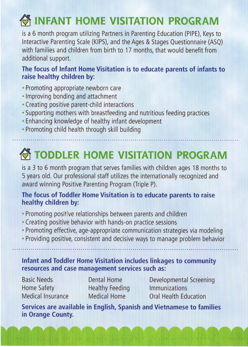 OC Community Resources: Infant Home Visitation Program