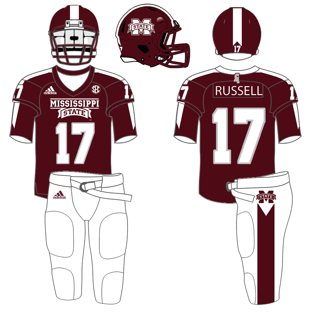Mississippi St. Football Uniform Tracker: MSU Football Uniform History ...
